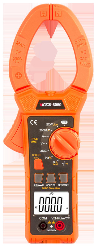 VICTOR New 6050 clamp meter AC DC 2000A with temperature digital clamp ...
