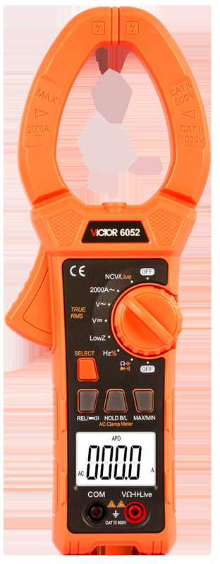 AC digital clamp meter New 6052 clamp meters 5999 AC2000A with Max/Min ...