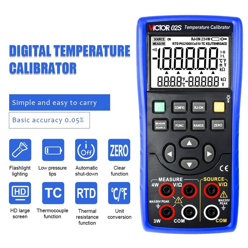 RTD Calibrator Thermocouple Multifunction Process Calibrator Temperature Calibrator Tc and RTD ...