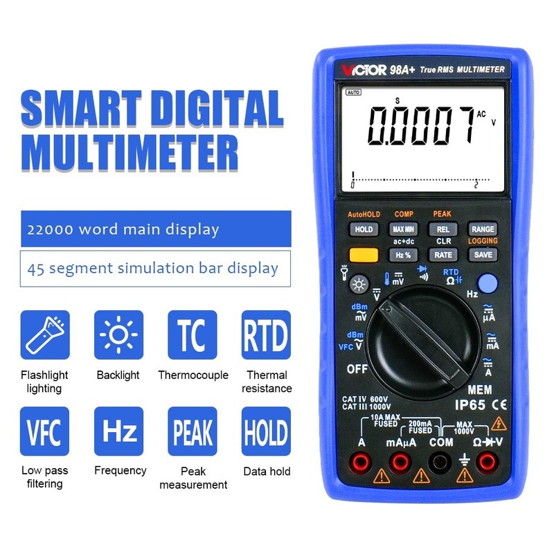 VICTOR 98A+ VICTOR Digital Multimeter 22000 counts display auto range ...