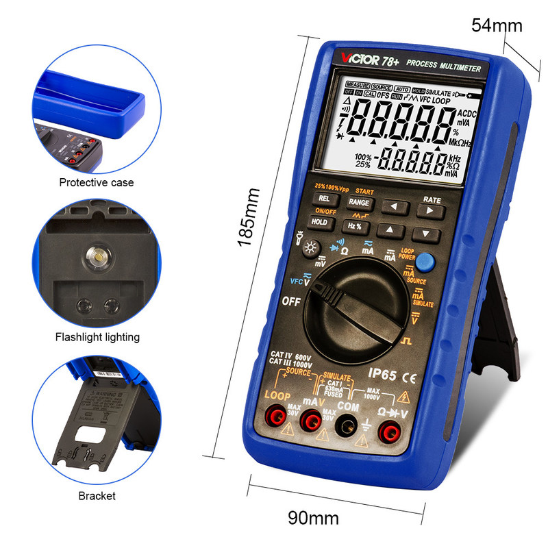 VICTOR 78+ New product Process Multimeter DCV 1000v ACV VFC Resistance ...