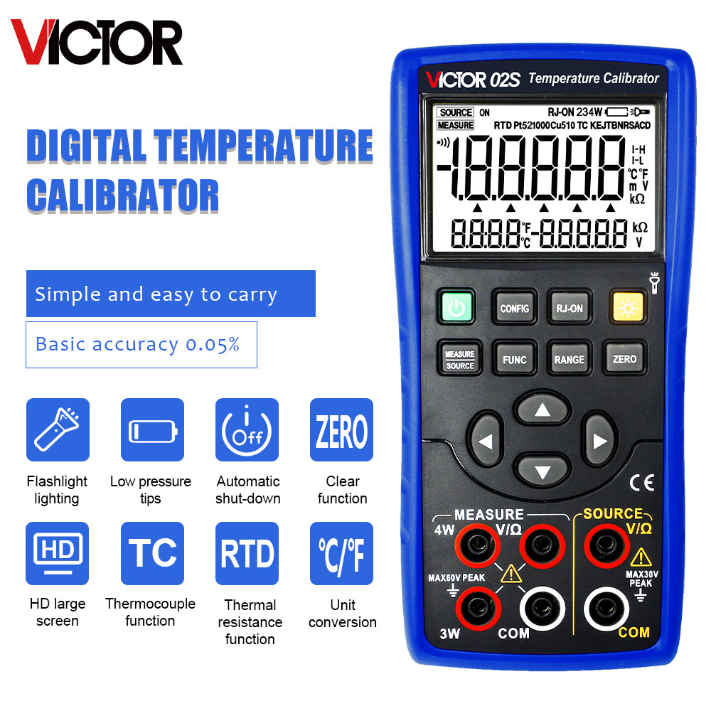 RTD Calibrator Thermocouple Multifunction Process Calibrator Temperature Calibrator Tc and RTD ...