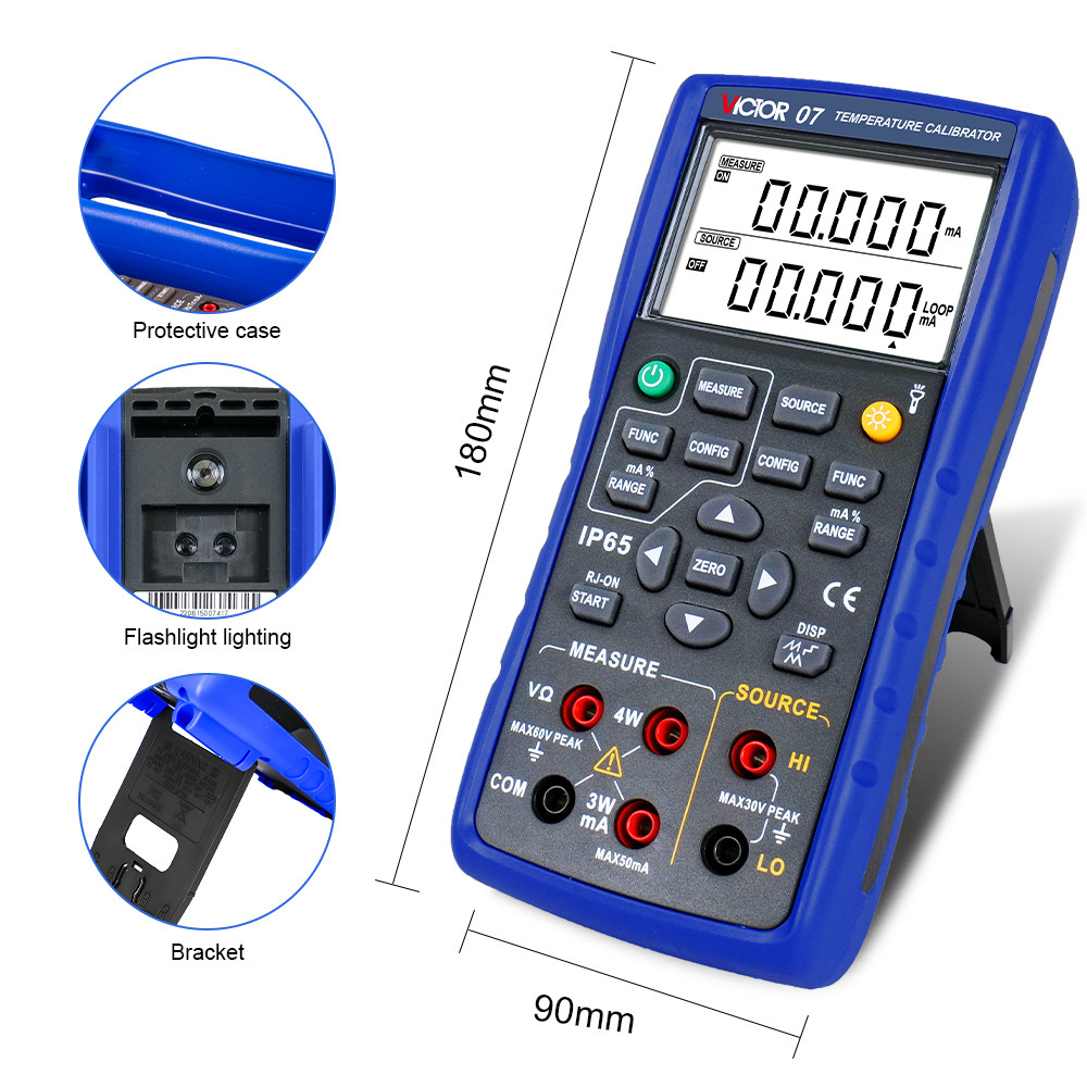VICTOR 07 Temperature Calibrator Multi-function process calibrator thermocouple calibrator