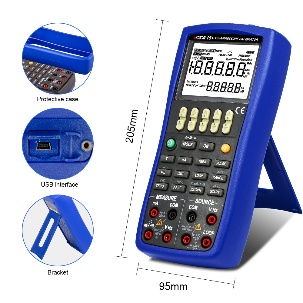 VICTOR15+ Multifunction Process Calibrator Handheld Battery-Operated ...