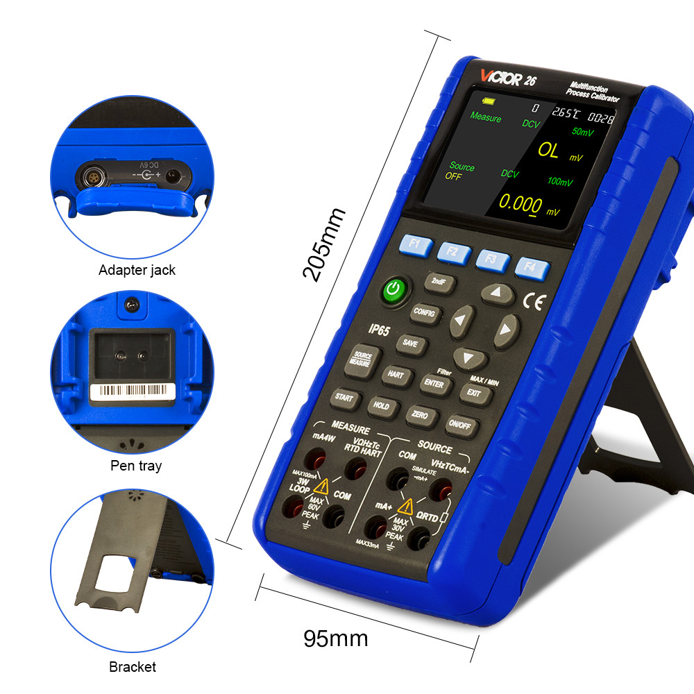 VICTOR 26 Multifunction Process Calibrator Signal Generator With Accuracy Of 0.01% 5 Digits ...