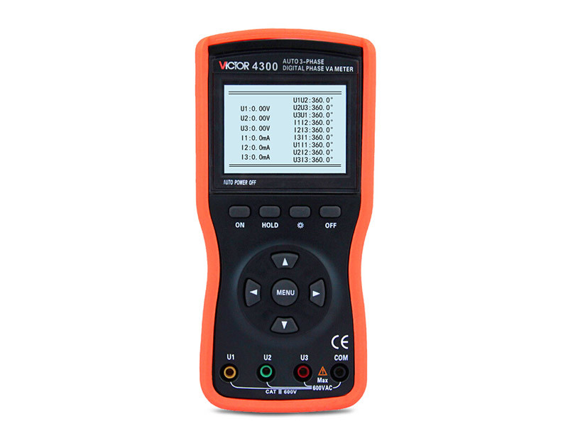Multi Functional DC9V Digital Phase Meter Electric Power Detector