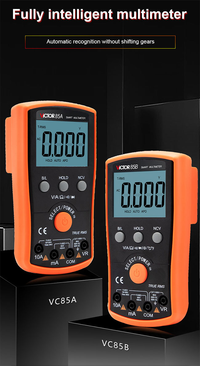 High Precision Intelligent VICTOR Digital Multimeter Anti Burn Ammeter