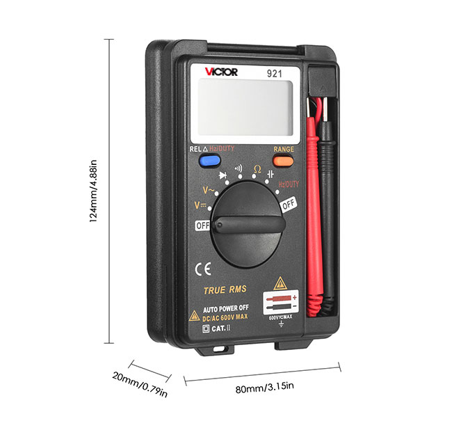 Foldable Mini Palm VICTOR Digital Multimeter 4000 Counsts Victor Vc921