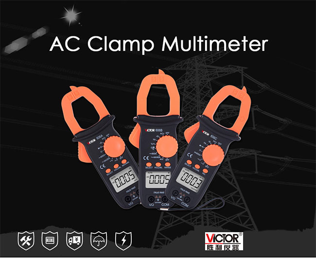 600V 20MΩ True RMS Clamp Multimeter 2000 Counts Digital Clamp Tester