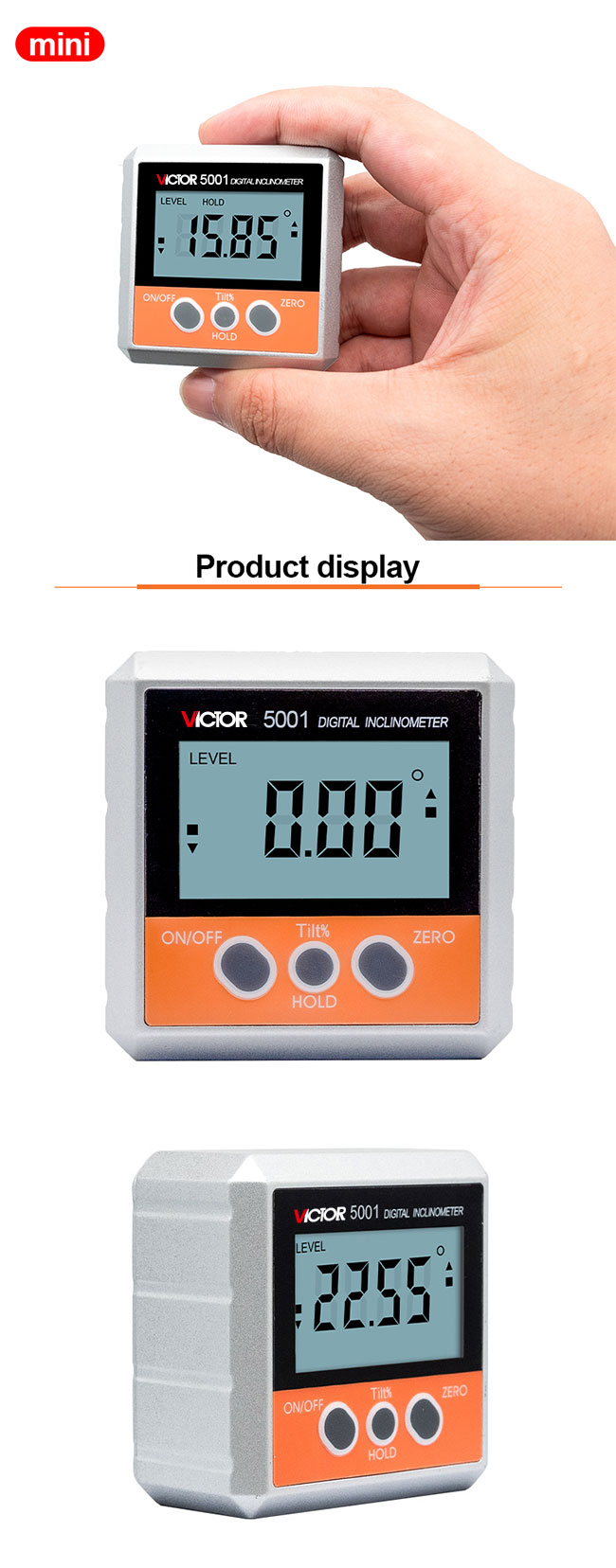 Relative Absolute Magnetic Digital Inclinometer 4*90° Magnets In Bottom ...