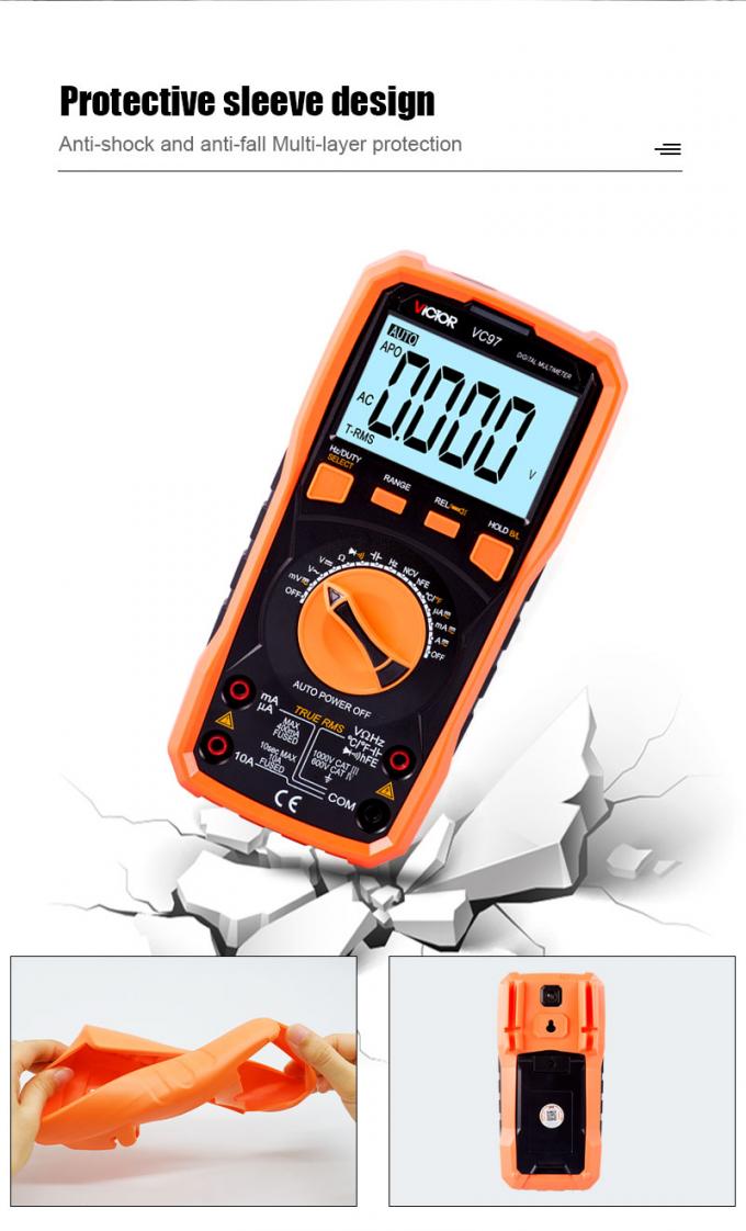VC97 VICTOR 2021 VC97 VICTOR original factory True RMS Auto Ranging Digital Multimeter with 3999 ...
