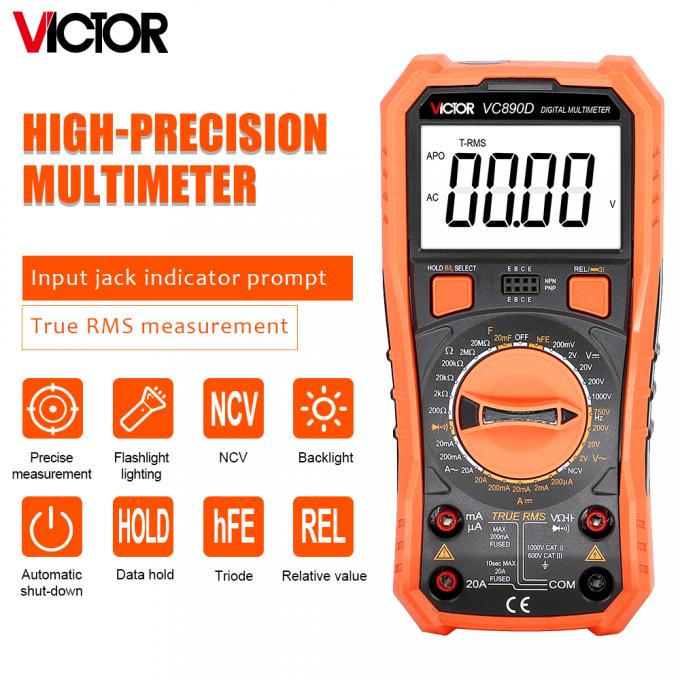 1000V 20 Amp Digital Multimeter Resistance Measurement Victor VC890D ...