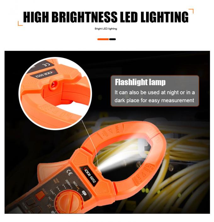 VICTOR New 6050 clamp meter AC DC 2000A with temperature digital clamp ...