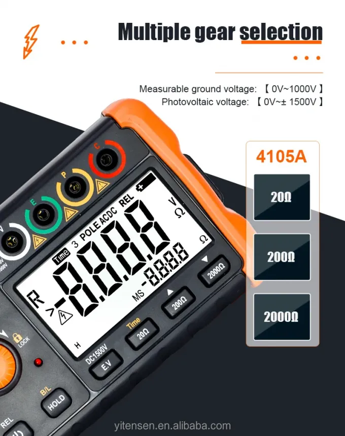 VICTOR 4105A Groundin Resistance tester digital earth tester Insulation ...