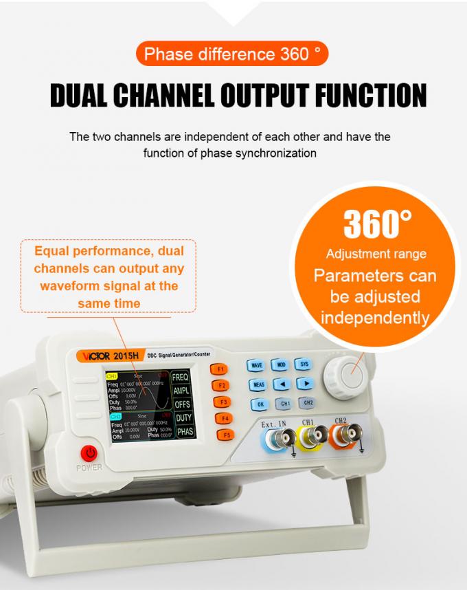 VICTOR2060H 60MHz DDS Dual channel Various Waveform Range Frequency ...