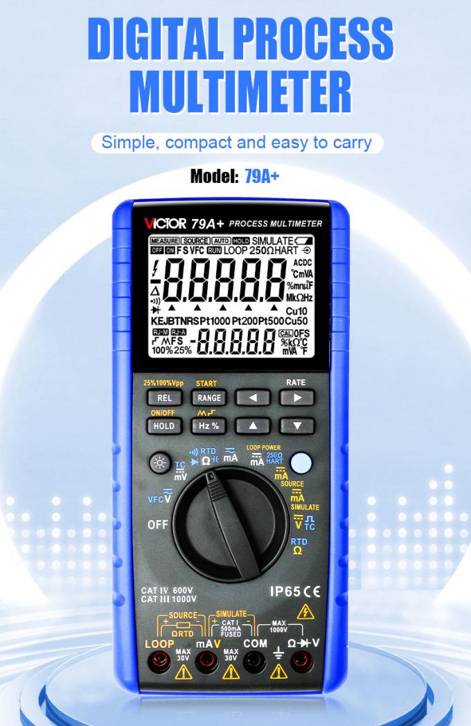 VICTOR 79A+ Professional Multifunction Process Calibrator Multimeter ...